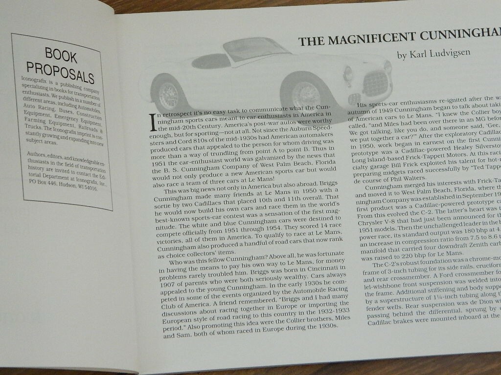 CUNNINGHAM SPORTS CARS: AMERICAN RACING LEGENDS 1951-1955 By Karl ...