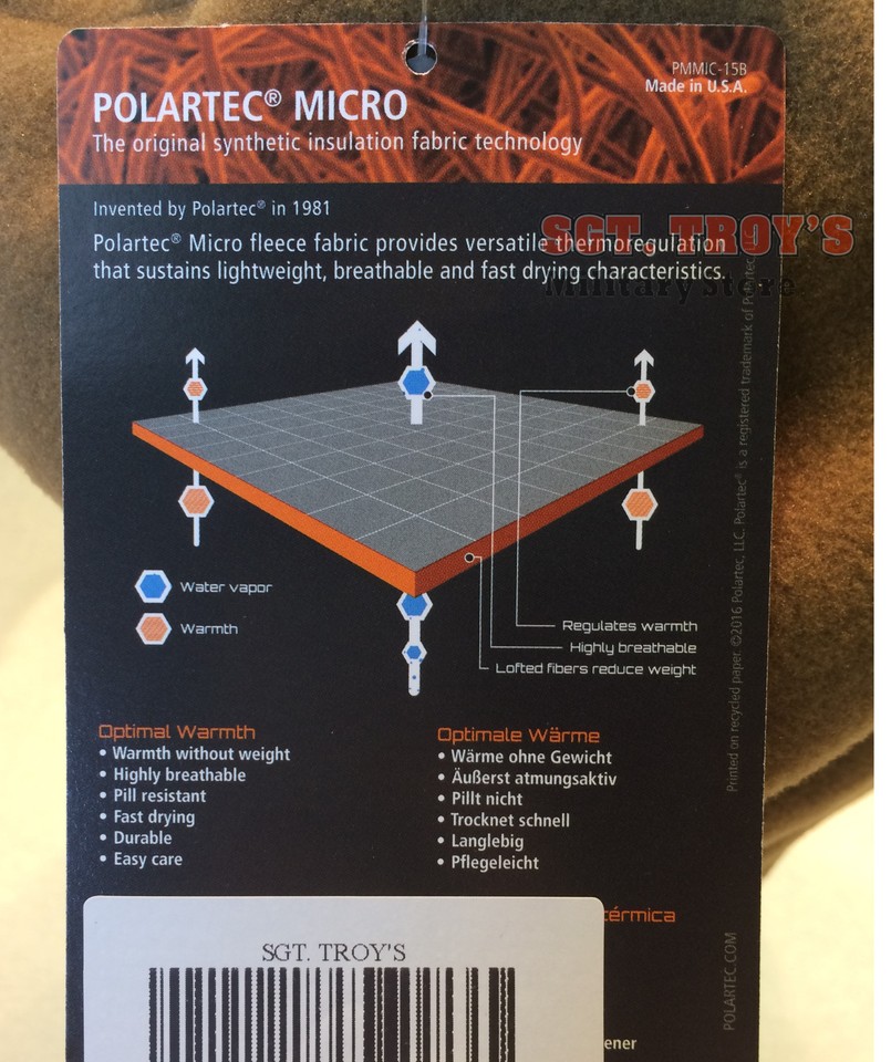 USGI POLARTEC ARMY MICROFLEECE CAP COYOTE POLARTEC HAT FLEECE CAP ...