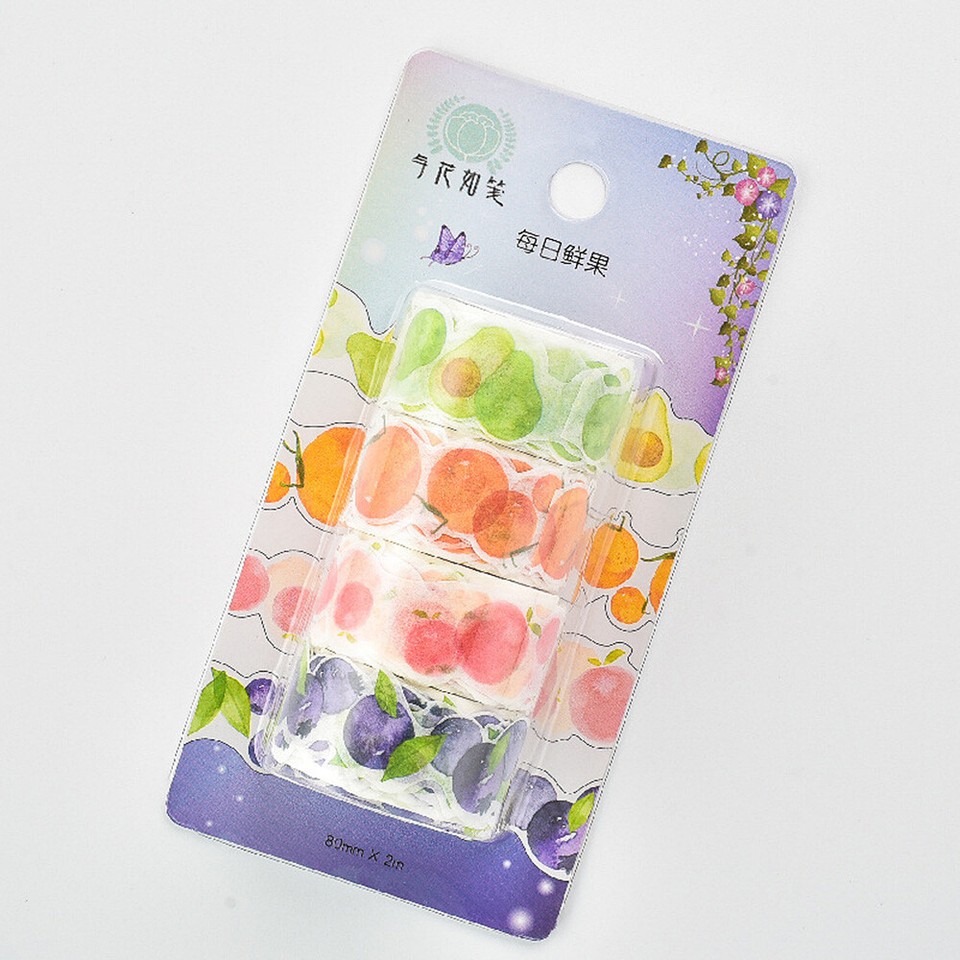 4Rolls Floral Washi Tape Flower Lace Stickers Stationery Diary ...