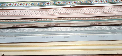 1940s-1950s 5 Partial Wallpaper Rolls Decorative Border Trim or ...