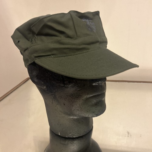 USMC US MARINES OD OLIVE GREEN 8 POINT UTILITY CAP COVER. EGA EMBLEM ...