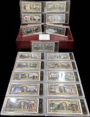 Uncirculated US Monuments $2 Notes Collection With 17 $2 Bills & and ...