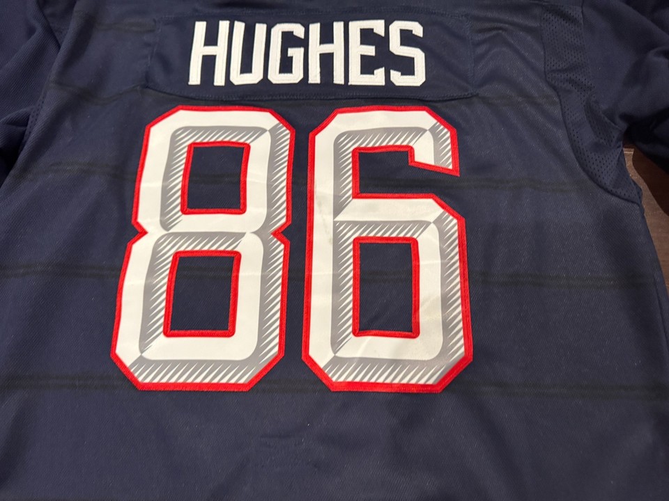 Jack Hughes USA Nations Face Off Hockey Stitched Jersey Navy Blue Large ...