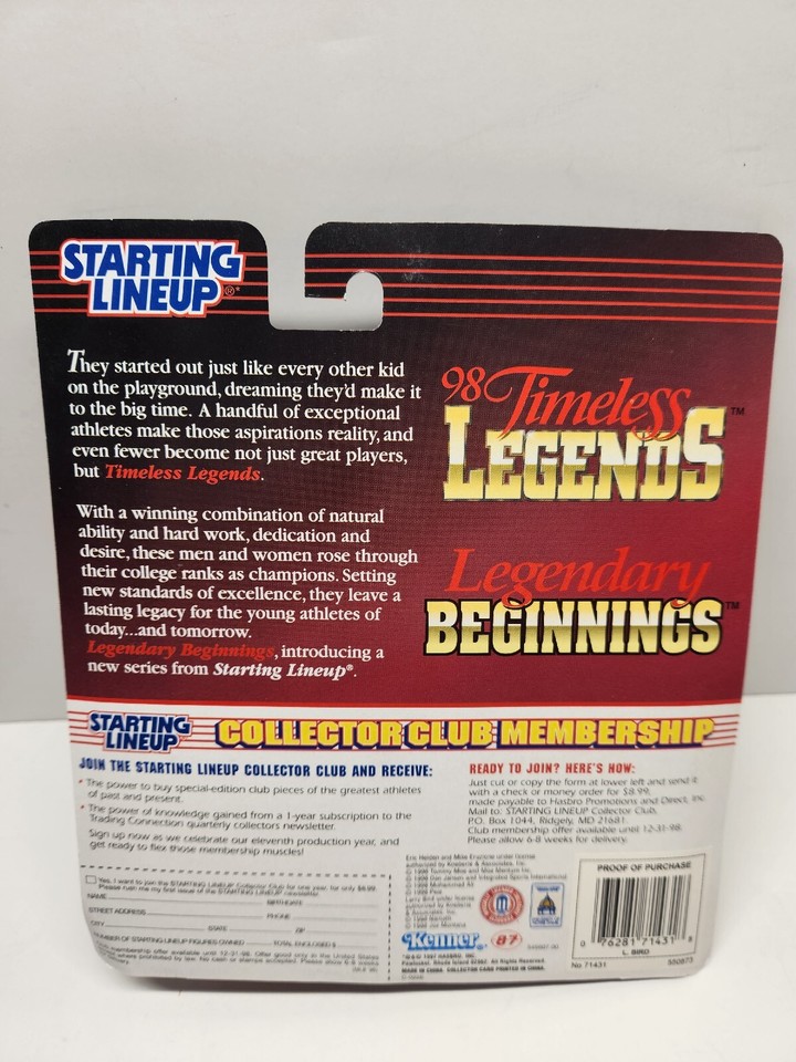 SLU Starting Lineup Legendary Beginnings Larry Bird Indiana State #33 ...