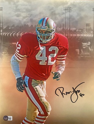 RONNIE LOTT AUTO SIGNED 11x14 PHOTO PICTURE San Francisco 49ERS BECKETT ...