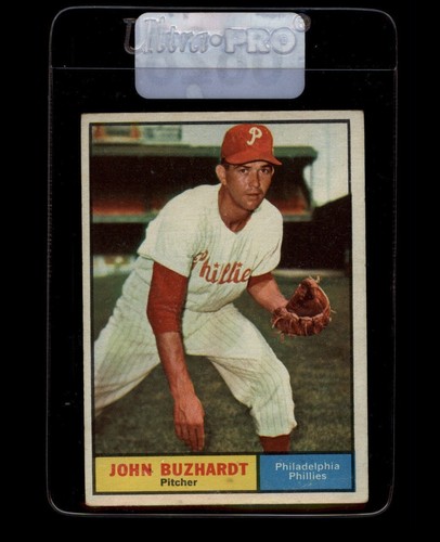 1961 JOHN BUZHARDT TOPPS #3 PHILLIES VG #6828 | eBay