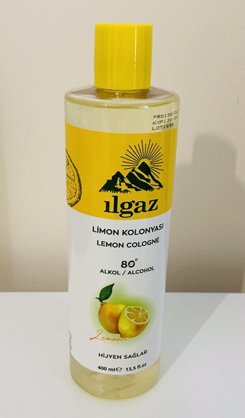 ILGAZ 1 X 400ML Turkish LEMON COLOGNE | Limon AFTERSHAVE KOLONYA | FREE ...