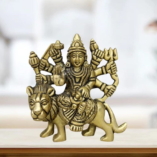 Brass Goddess Durga Ji Statue Hindu God Decorative Sculpture Gifted ...