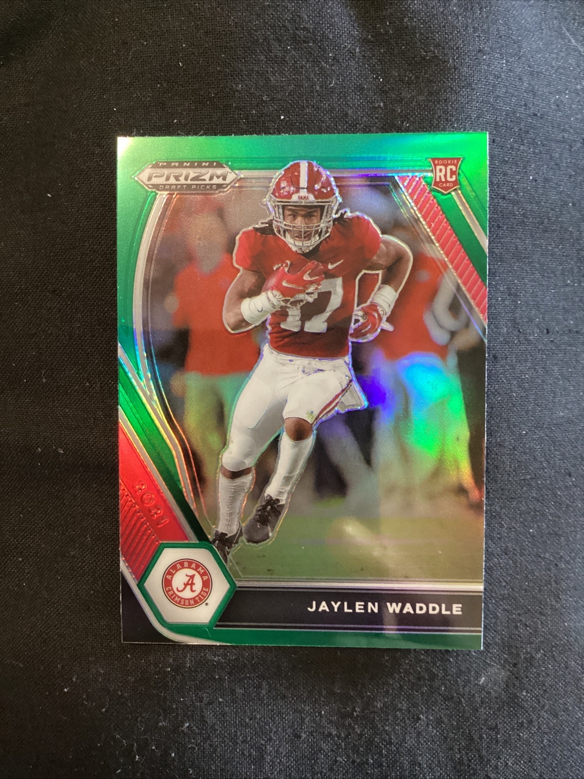 JAYLEN WADDLE ROOKIE #103 2021 PANINI PRIZM DRAFT PICKS GREEN PRIZM ...