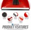 Red Dustpan and Brush Set Colour Coded Dust Pan Broom Sweeper Indoor ...