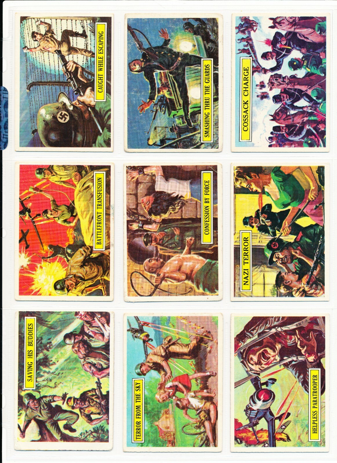 1965 Topps Battle Complete Set 66 Cards VG-EXMT+ #1-#66 Nazi Graphic ...