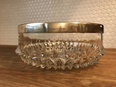 Yeoman Plate E.P.N.S. made in England Silver rim glass bowl / Rare | eBay