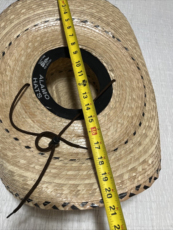 Large Beautiful Alamo Hat Sombrero Style Wheat Straw Cowboy Hat Free ...