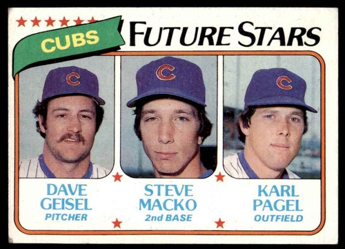 1980 TOPPS CUBS FUTURE STARS - DAVE GEISEL/STEVE MACKO/KARL PAGEL ...