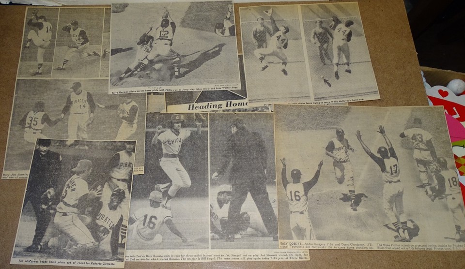 44 Pittsburgh Pirates Newspaper Clippings (photos) Roberto Clemente ...