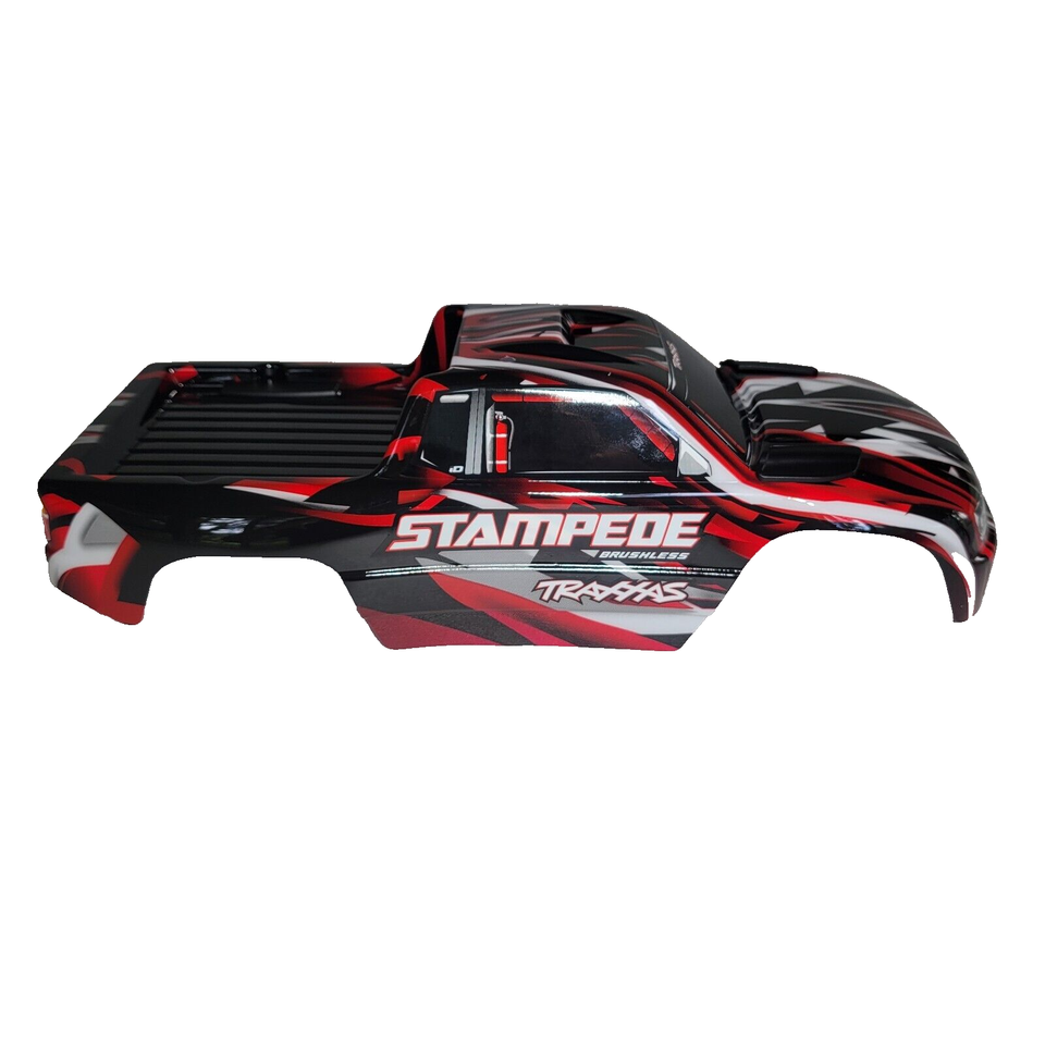 Fits Traxxas Stampede 2wd BL2s Clipless Body Shell Red Black Factory ...