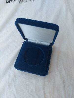Single Coin Holder Display Box Case, Navy BLUE Velvet | eBay