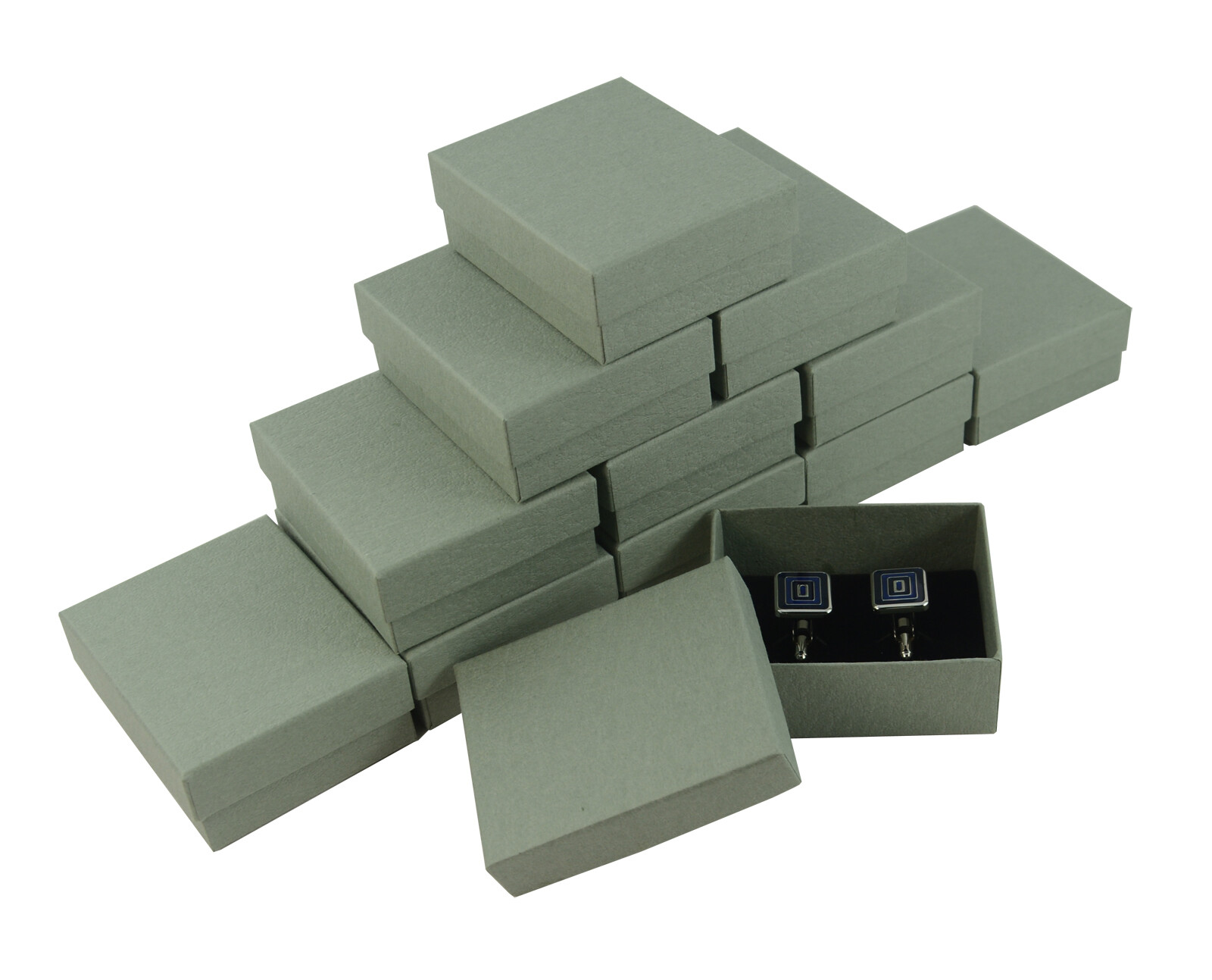 Vibrant Silver Cufflink Holder Box Display Adornment Presentation Gift ...