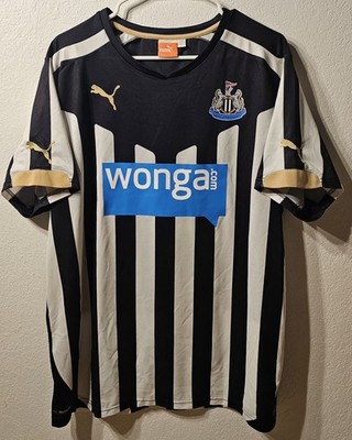 Vtg PUMA Newcastle United Home Jersey Shirt Wonga Black White Stripes ...