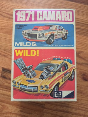 Vintage MPC USA 1971 CAMARO MILD & WILD 1/25 Model Kit 3 in 1 Open Box ...