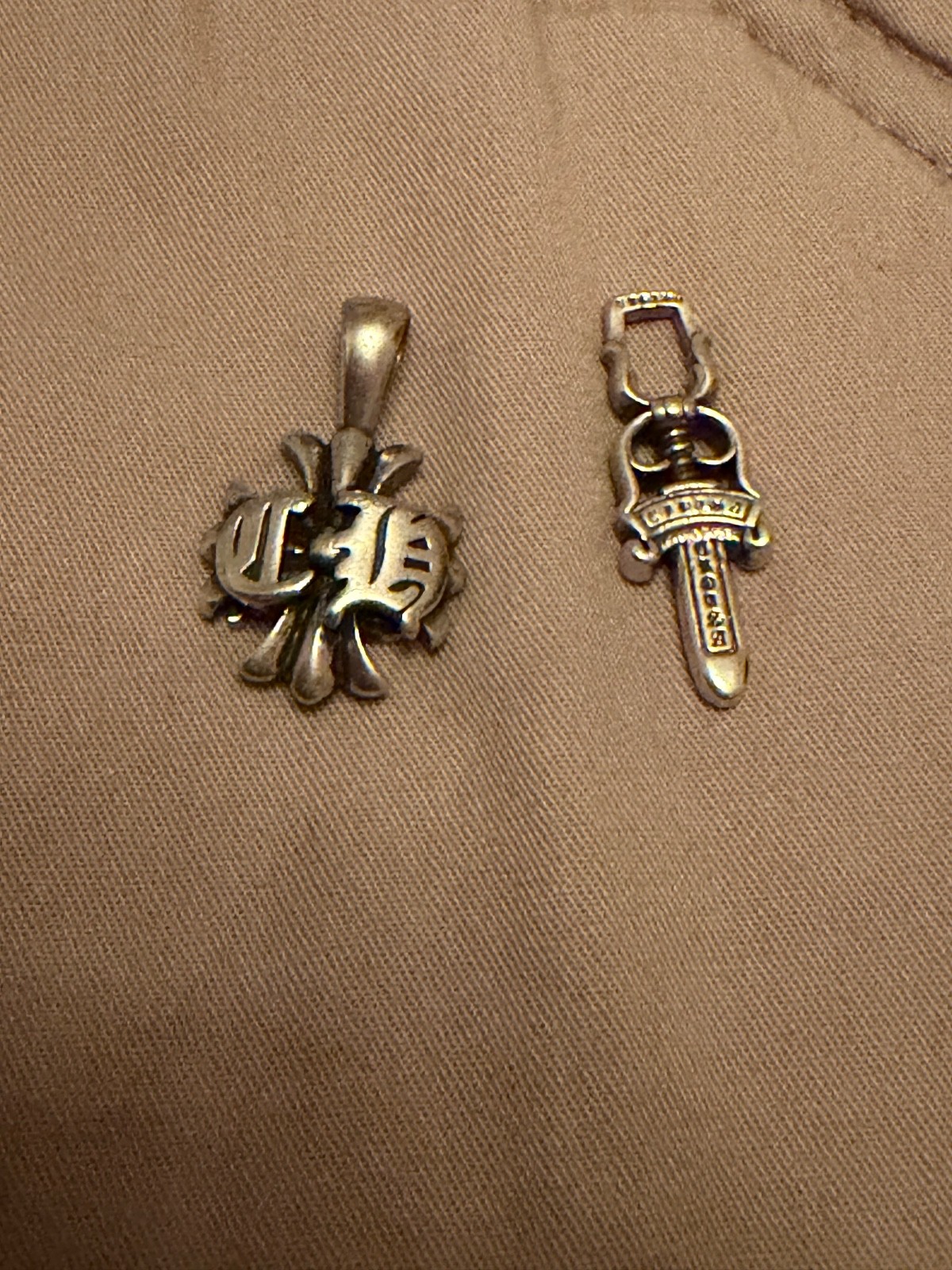 Chrome Hearts Zip Dagger Pendant Silver and plus pendant bundle small ...