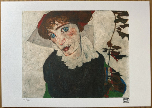 Egon Schiele | Portrait of Wally Lithograph | Limited edition | Signed ...
