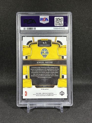 Angel Reese 2024 Panini Select WNBA Pink Ice Rookie Card #5 PSA 10 ...