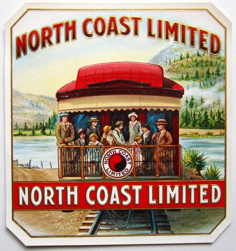 Northern Pacific Railroad / Vintage North Coast Limited Cigar Box Label ...