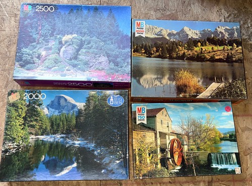 Lot of 4 Milton Bradley 1980's Jigsaw Puzzles 750-2500 pieces | eBay