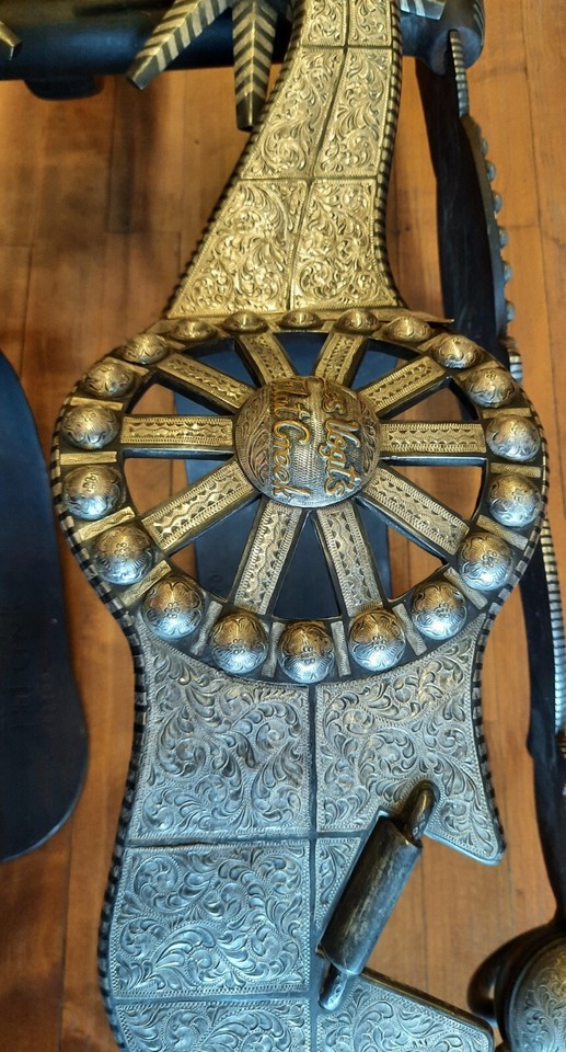 Original LES VOGTS SPURS Marked Engraved SPURS+BIT HUGE STORE DISPLAY ...