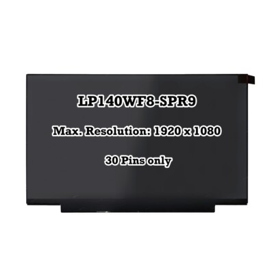 14" FHD LED LCD Screen IPS Display Panel LP140WF8-SPR9 LP140WF8(SP)(R9 ...