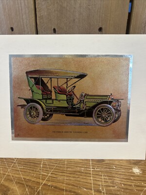 1908 Pierce Arrow Touring Car Foil Car Art Print | eBay