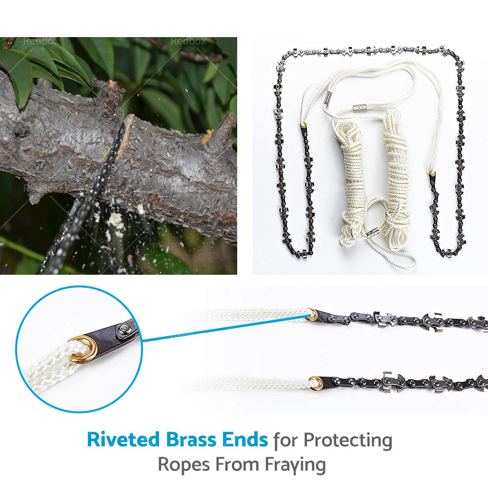 1.2M High Reach Outdoor Tree Limb Hand Rope Chain Saw Blades on Both ...