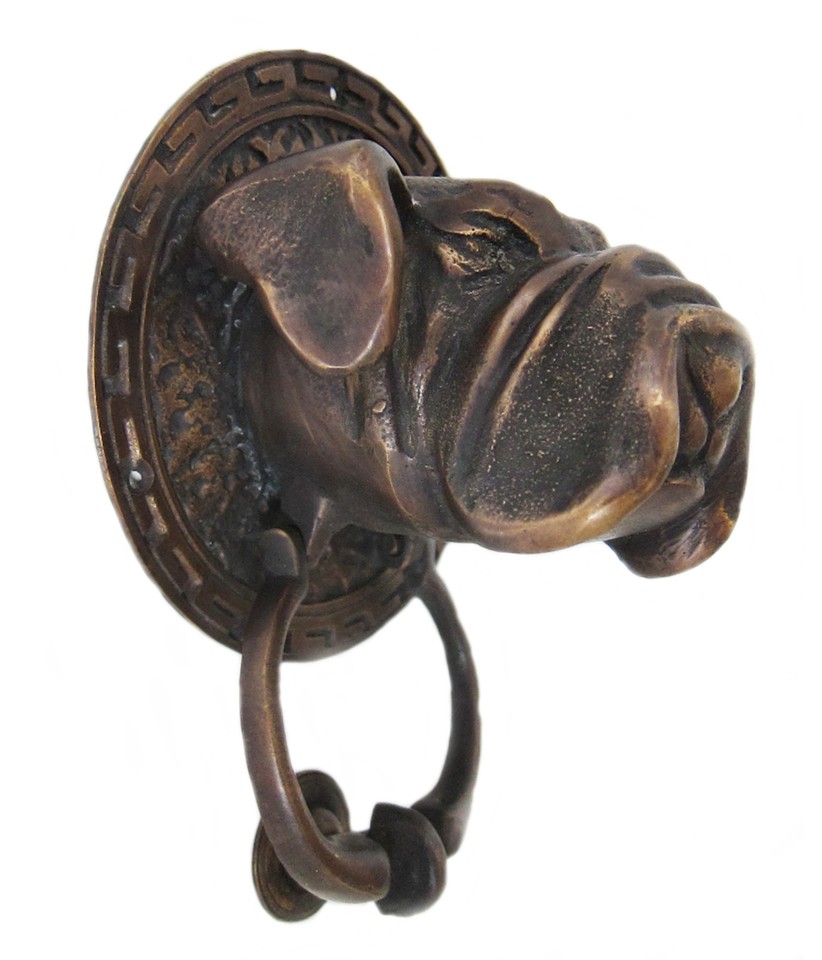 SOLID BRASS DOOR KNOCKER shaped like SKELETON/SKULL, PIG, IRISH ...