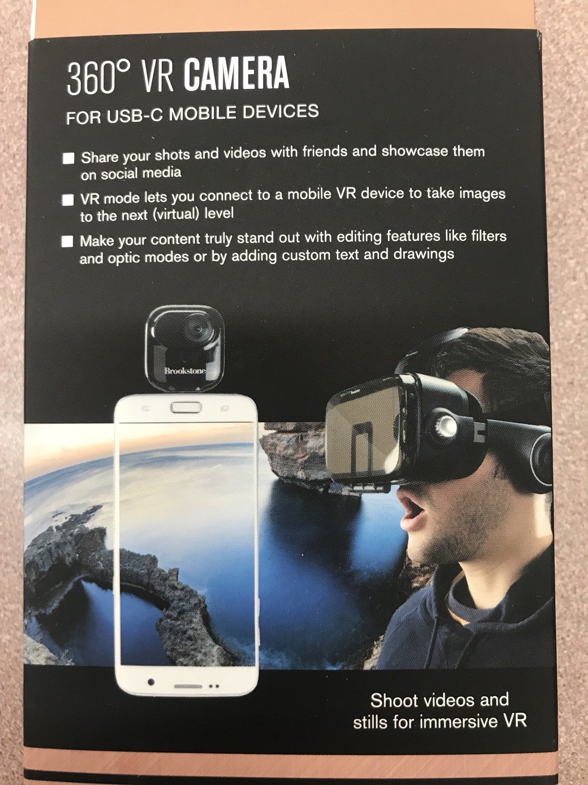 BROOKSTONE 360 VR CAMERA For USB-C MOBILE DEVICES | eBay