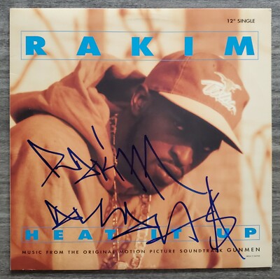 Rakim Signed Heat It Up 12" Vinyl Record Eric B Hip Hop Rap LEGEND RAD ...