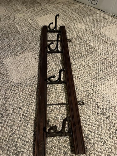 Amazing Antique Primitive Coat/Towel/Hat/Apron Rack With Swivel Iron ...