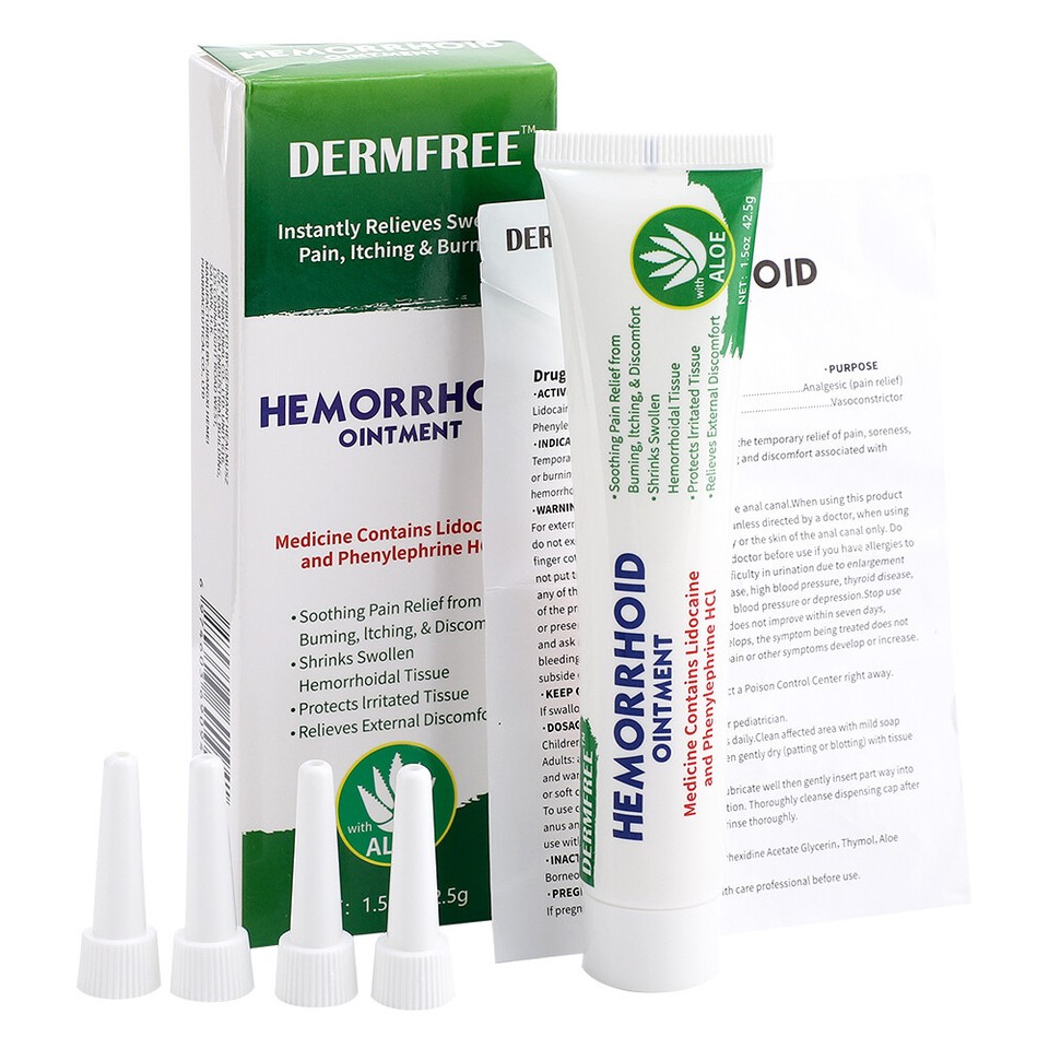 DERMFREE Hemorrhoid Cream: Fast Relief Hemorrhoid & Fissure Treatment ...