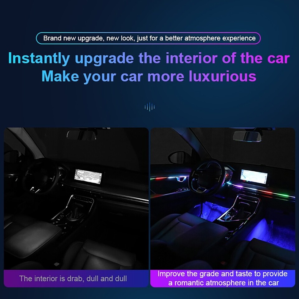 RGB Symphony Car Atmosphere Interior LED Acrylic Guide Fiber Optic ...