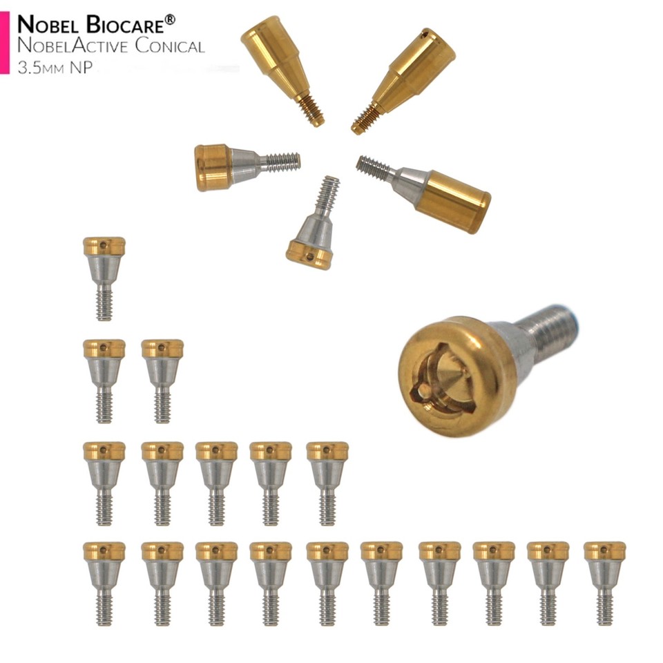 US Nobel Biocare Locator Abutment NP RP Titanium Overdenture & Male Cap ...