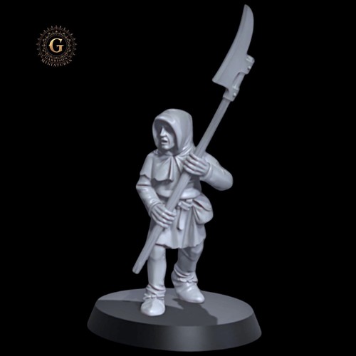 28mm Medieval Peasants 2-Handed Weapons X6 Wargames & Collectors ...