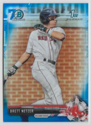 Brett Netzer 2017 Bowman Draft Chrome Blue Refractor Rookie 060/200 # ...