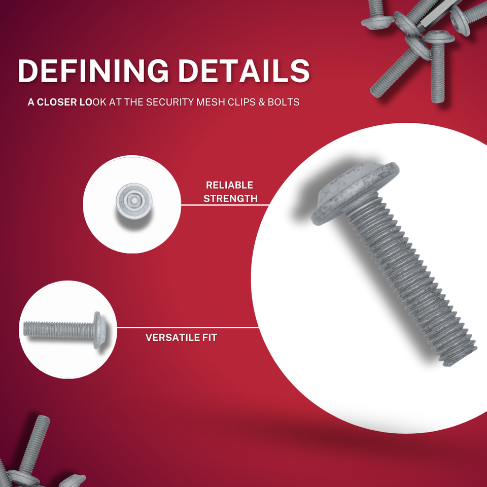 Steel Mesh Fencing Security Bolts & Fixing Key (V Mesh, 656, 868) | eBay UK