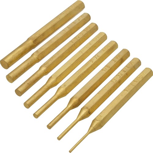 8 Piece Brass Pin Drive Punch Set in a Pouch GBP-0500 | eBay