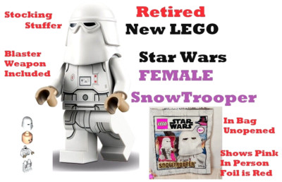 New LEGO Star Wars SNOWTROOPER Girl Female Soldier White Uniform ...