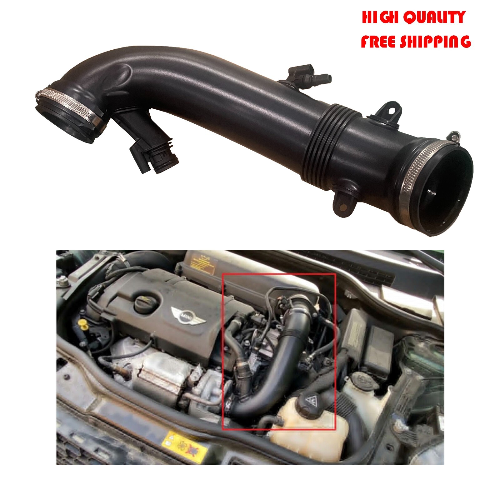 Air Pipe Duct Intake Boot Tube Hose for 10-15 Mini Cooper Countryman ...