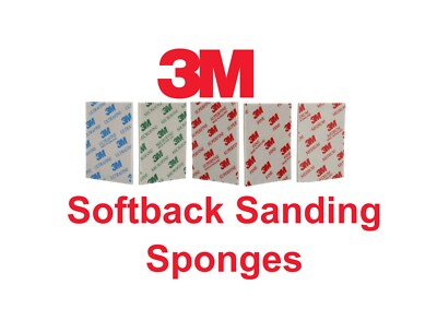 3M Softback Sanding Sponges Medium/Fine/Superfine/Microfine/Ultrafine ...