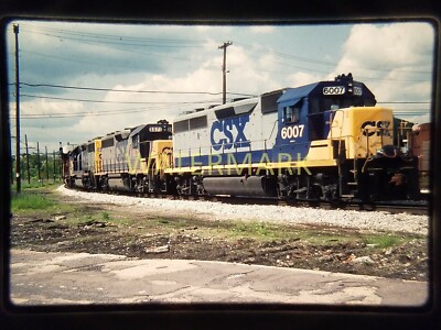 XM02 ORIGINAL TRAIN SLIDE CSX GP40-2 6007/6071 Cumberland MD | eBay