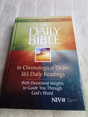 NIV The Daily Bible Large Print Edition In Chronological Order F Lagard ...