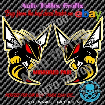 SCOOTER MOPED WASP DECAL STICKER SET X2 SUIT VESPA LAMBRETTA ULMA MOD ...